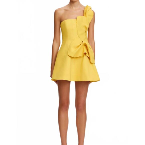 Acler | Dresses | New Acler Drake Mini Dress In Yellow | Poshmark